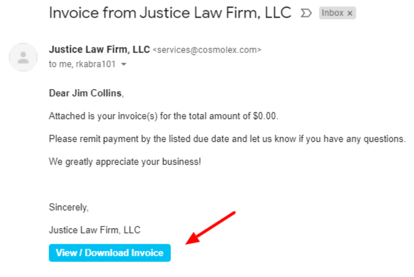 Feature Spotlight: View Invoice Notification - CosmoLex